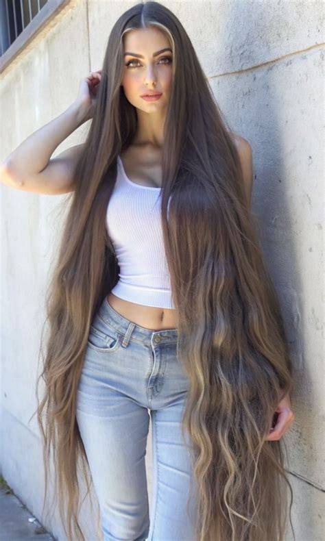 Super Long Hair Girl In Lang Haar Heel Lang Haar Superlang Haar