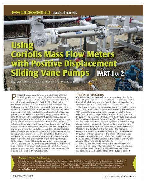 Coriolis Flow Meters With Dosing Pumps Pdf