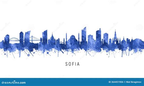 Sofia Skyline Silhouette Cartoon Vector 237736999