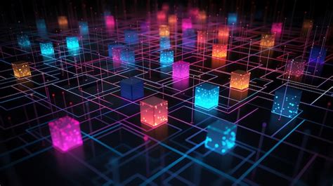 Premium Photo Futuristic Technology Of Infinite Data Matrix