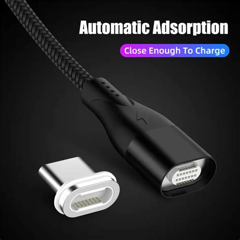 3a Магнитный кабель Micro Usb для быстрой зарядки Type C Usb кабель для Xiaomi 1 м Магнитный