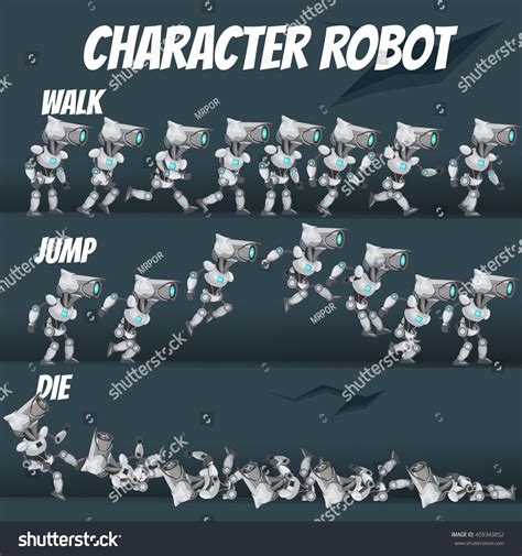 Game Kits Adventure Design Character Sprite Stock Vector Royalty Free