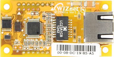 WIZ550io Auto Configurable Ethernet Module Plug And Play Networking