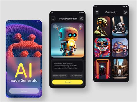 build ai text to image generator mobile application midjourney ai