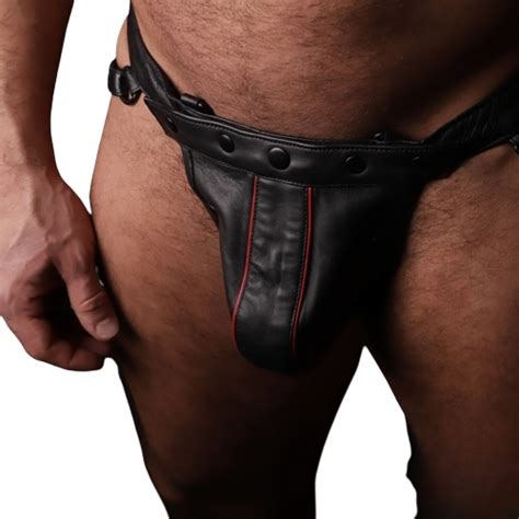 Jockstrap W Cod Piece For Adults Premium Genuine Leather
