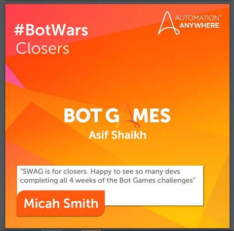 Asif Shaikh On Linkedin Week4 Botgames Week1 Rpaugust Automation Motivation Rpadeveloper