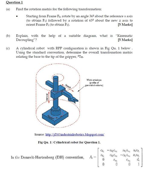 Solved Question A Find The Rotation Matrix For The Chegg