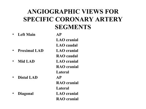Angiographic Projections Ppt