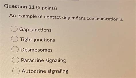 Solved Question 11 5 Points An Example Of Contact