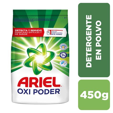 Detergente En Polvo Ariel Doble Poder Jabón 450 G