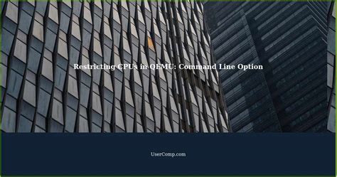 Restricting The Amount Of CPUs In QEMU Command Line Option