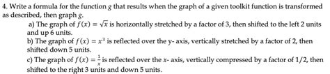 solved 4 write a formula for the function g that results