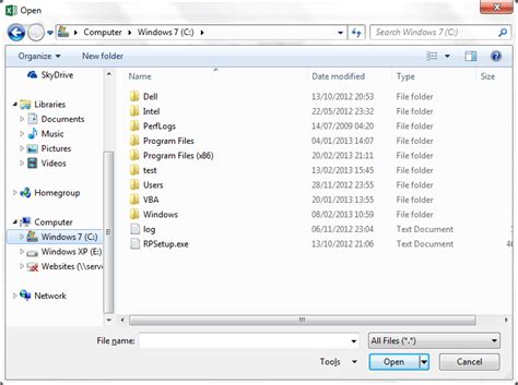 Using Vba To Call The Windows File Open Dialog Box Stl Blog