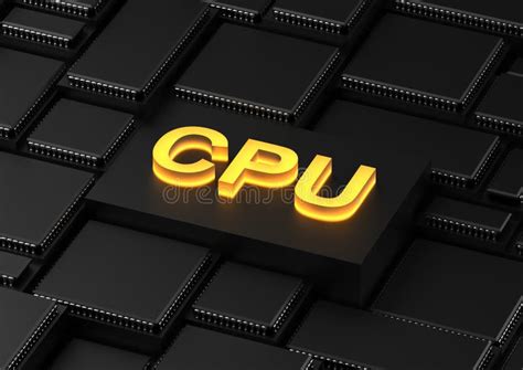 cpu central processing unit chip stock illustration illustration of single central 17903572