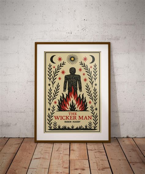 The Wicker Man Poster Folk Horror Pagan Ritual Art Witchcraft
