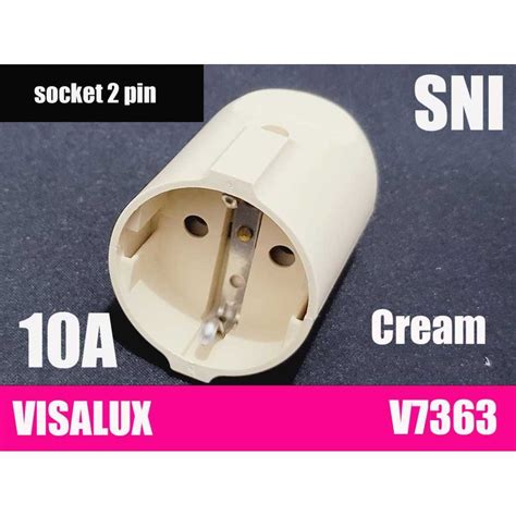 Jual Visalux V7363 Socket 2 Pin 10a Stop Kontak Soket Sni