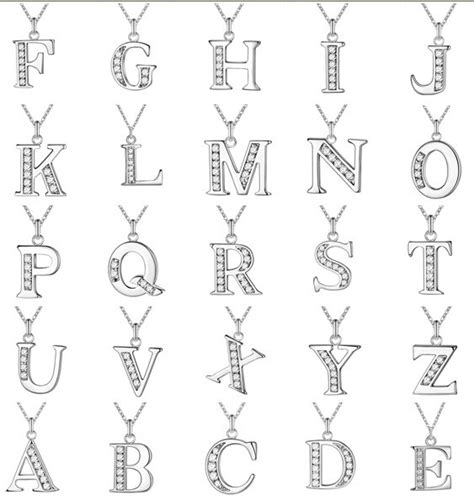 아름 다운 패션 실버 컬러 펜 던 트 목걸이 26 편지 A ~ Z 여자를위한 좋은 선물 최고 품질의 보석 공장 가격fashion Necklacenecklace