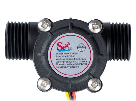 Купить Датчик расхода воды sea yf s201 arduino esp raspberry pi