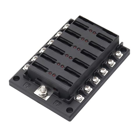 Bisofice Fuse Block Boat Marine Rv Fuse Block 12v With Bus Fuse Led Indicator Car Bus Fuse Panel