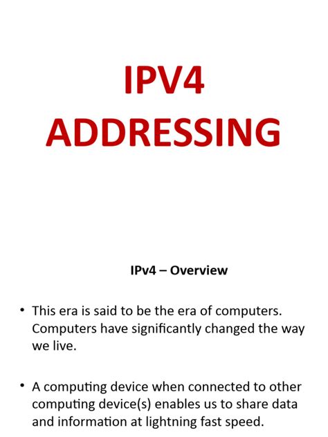ccna ipv4 addressing pdf ip address internet protocol suite