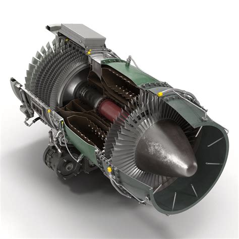 Turbojet Engine General Electric J85 Sectioned 3d Model 3d Model 219