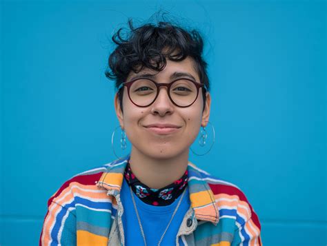 Joyful Young Adult In Striped Jacket Photo On Lummi