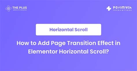 How To Add Page Transition Effect In Elementor Horizontal Scroll The