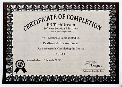 Prathmesh Pawar On Linkedin Certification Programming Placement