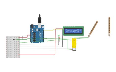 Circuit Design Iot Based Automated Green House Project Tinkercad