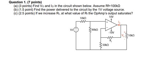 Solved Question Points A Points Find Vo And Lo Chegg Com