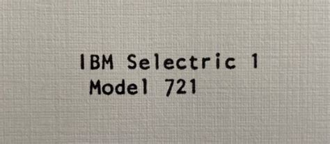 IBM Selectric I On The Typewriter Database