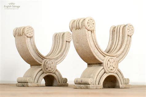 Ornately Carved Sandstone Coffee Table Legs