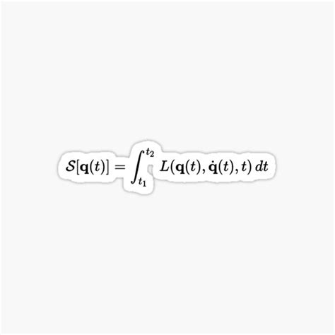 Action Definiton For Physicists Dark Version Sticker By Noethersym
