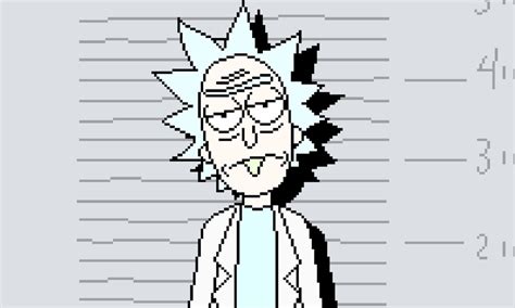 Rick Mugshot Pixel Art By Https Ellamina Art Deviantart Com On DeviantArt Rick And Morty Time