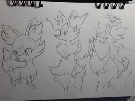 Pokemon Fennekin Braixen Delphox By Hikarisayo On Deviantart