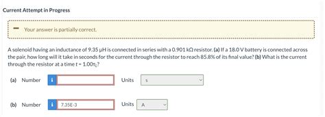 Solved A Solenoid Having An Inductance Of 9 35μh Is