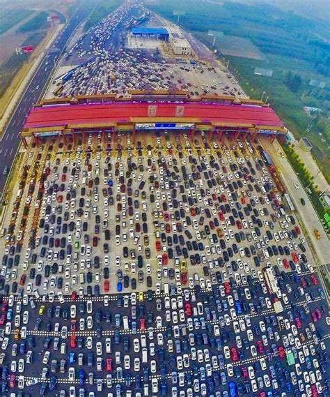 Highway In China With Fifty Lanes Merging Into Four R Interestingasfuck
