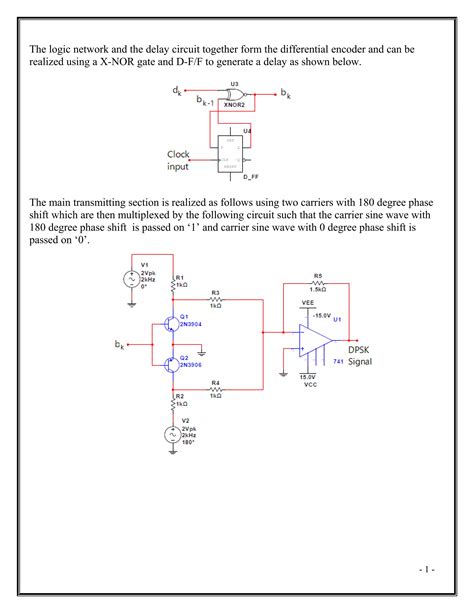 Dpskdifferential Phase Shift Keying Transmitter And Receiver Doc