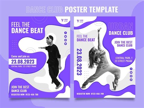 Premium Vector Dance Poster Or Flyer Template Dancing Class Body Workout