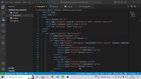 Webdevelopment Javascript Coding Html Css Temperatureconverter Saranya C
