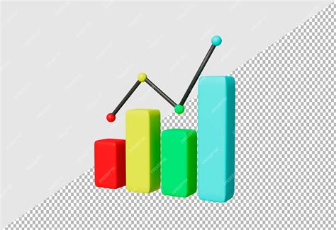 premium psd color bar chart with