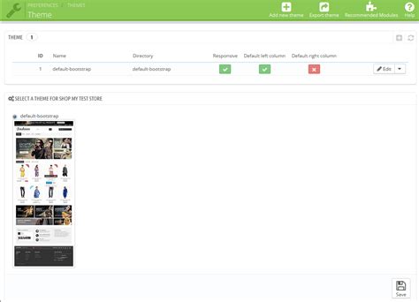 Install A Theme In PrestaShop