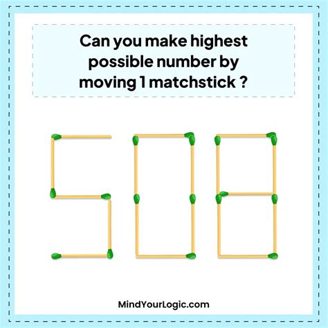 Matchstick Puzzles With Answers To Improve Your Brain Mindyourlogic