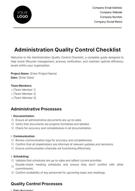 Free Quality Control Templates To Edit Online