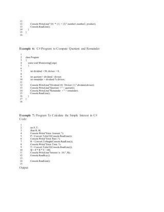 C Console Applications Docx