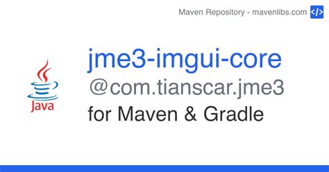 Jme3 Imgui Core For Maven And Gradle Comtianscarjme3