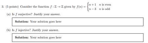 Solved 3 5 Points Consider The Function F ZZ Given By Chegg Com