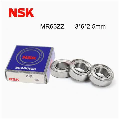 Japan Nsk Mr63zz Bearing 3x6x2.5 Abec-7 Quality High-speed Mr63 Zz ...