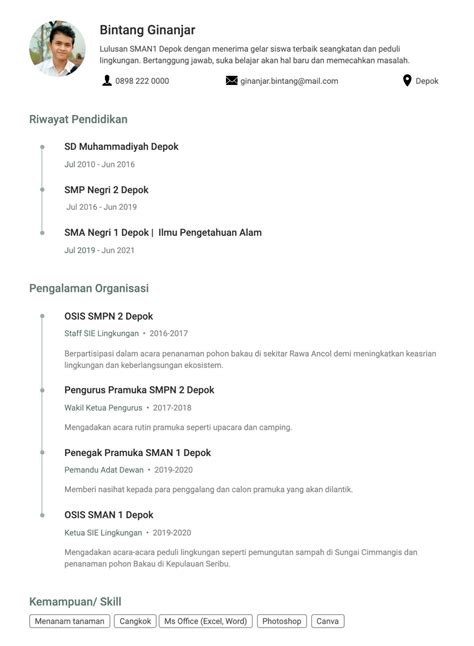 Contoh Cv Ats Tanpa Pengalaman Organisasi Contoh Sura Vrogue Co Free Schedule And Planner Printable