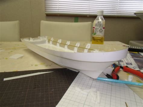 6 和船 50cmモデル 製作中 FRP漁船 模型工房